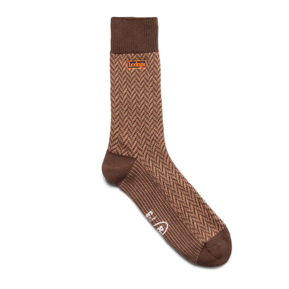 Bodega Herringbone Crew Sock - Brown – Druthers NYC